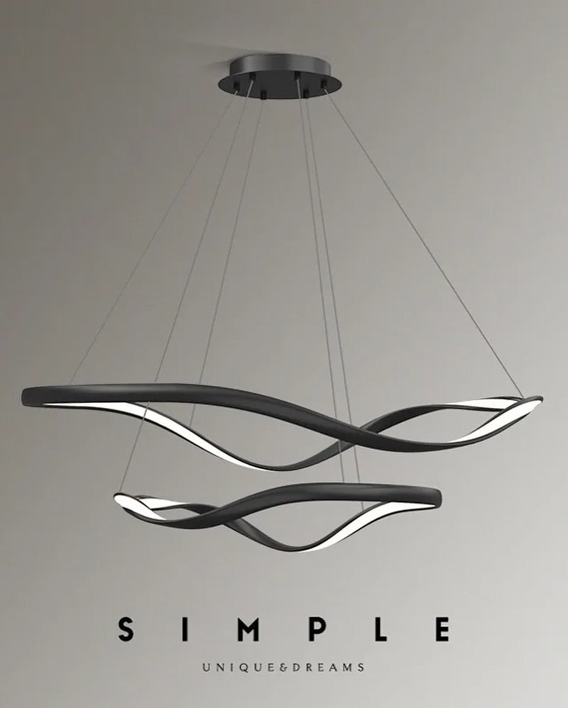 Double Layer Infinity LED Pendant Light - Stylish Modern Design – Wadi Home