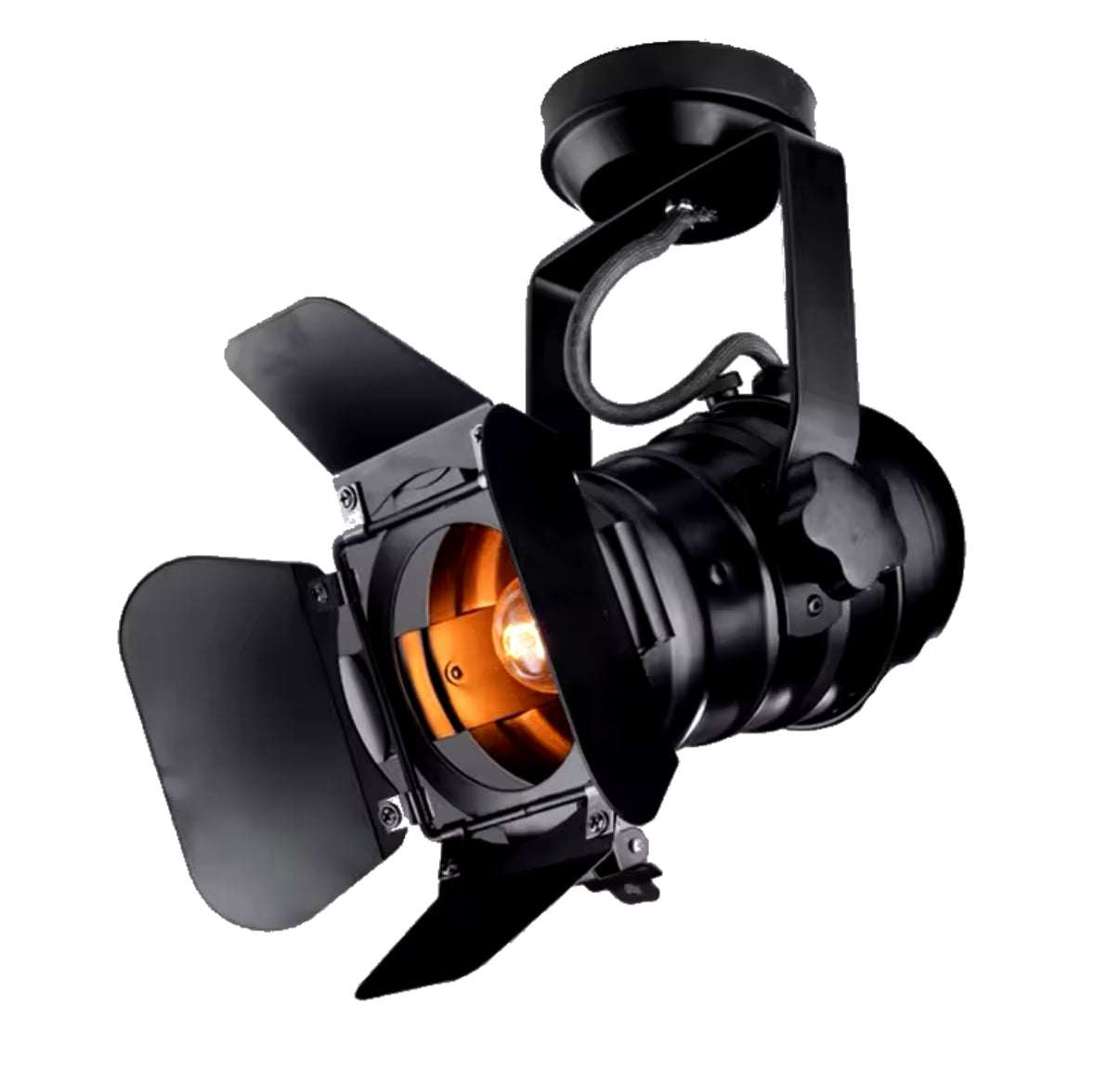 Industrial Ceiling Spotlight - Adjustable Black Design – Wadi Home