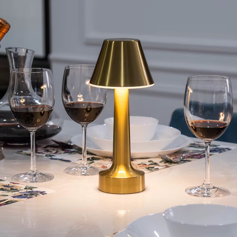 Modern Gold LED Table Lamp Ã¢â‚¬â€œ Rechargeable & Stylish – Wadi Home