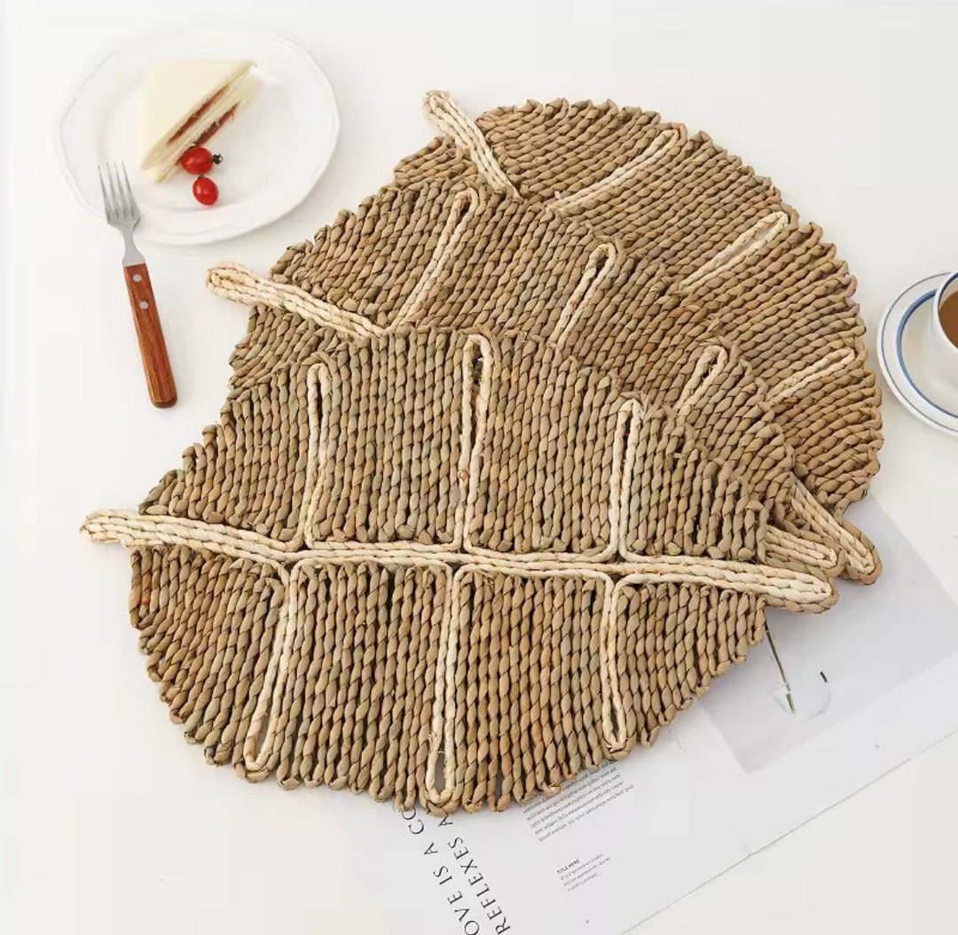 Woven Leaf Wall Decor | Natural Boho Wall Art – Wadi Home