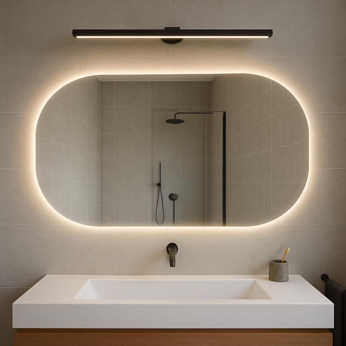 Mireya - LED Oval Mirror – Wadi Home